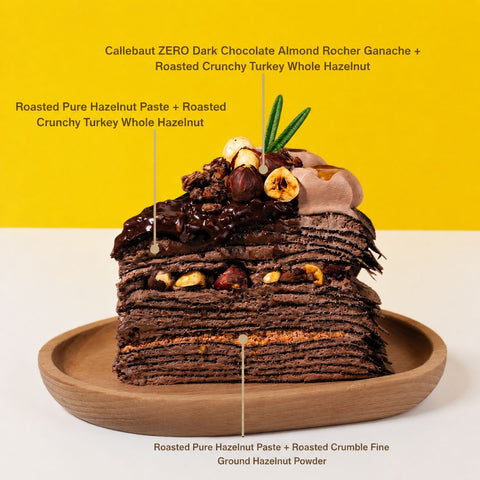 Zero Added Sugar Callebaut Hazelnut Crepe Cake | KL/PJ Delivery