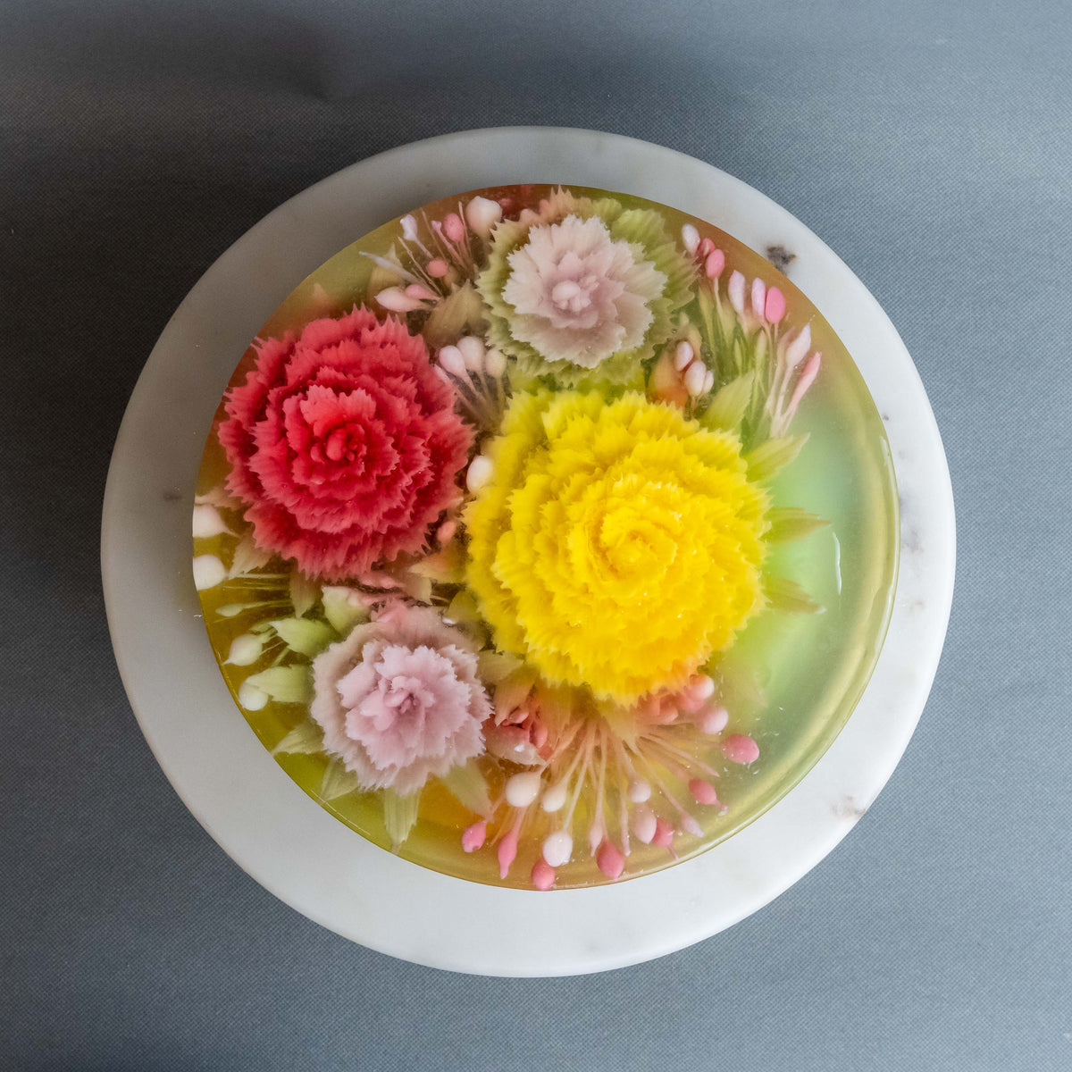 3D Flower Heart Shape Jelly Cake | Online Cake Delivery KL/PJ Malaysia
