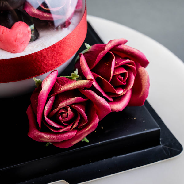 Bear and Rose Round Dessert | Online Birthday Cake Delivery KL/PJ