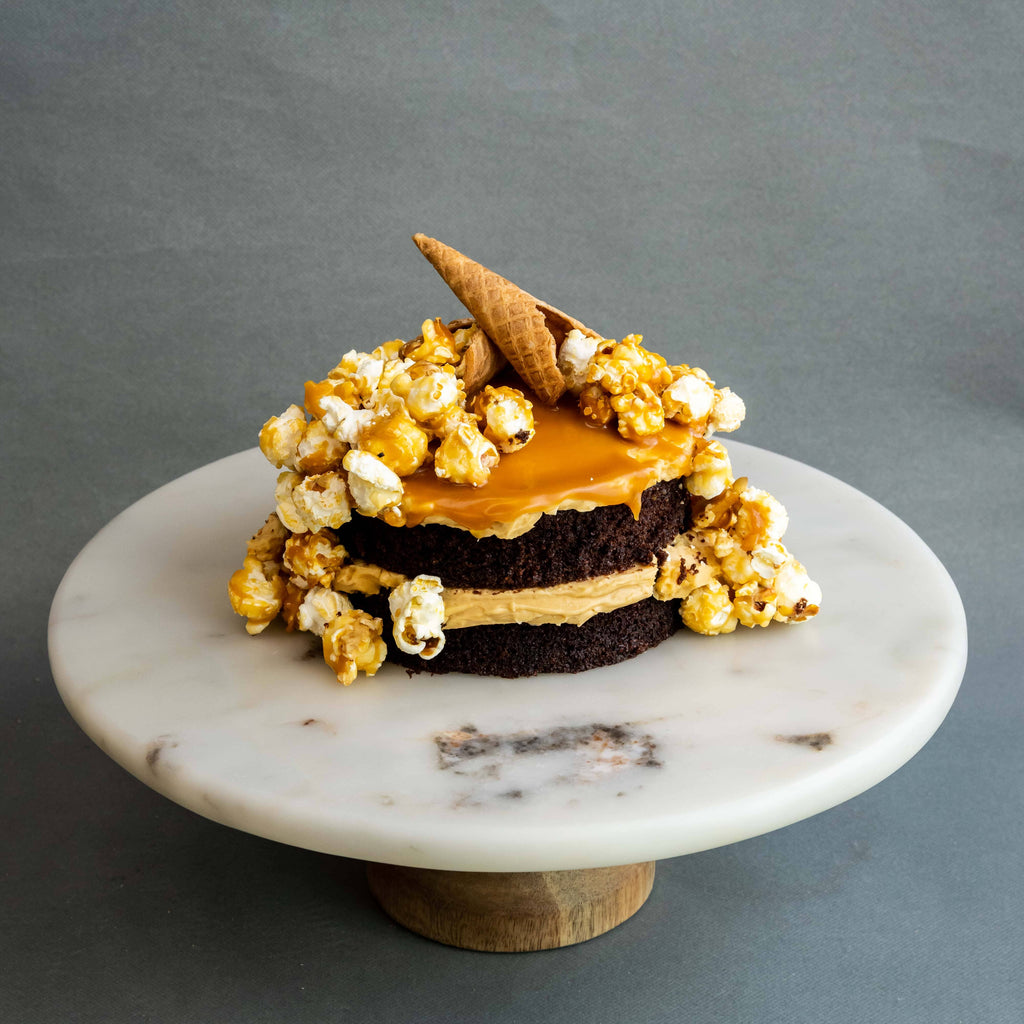 Kek Coklat Moist | Mini Salted Caramel Popcorn Cake | Online Delivery