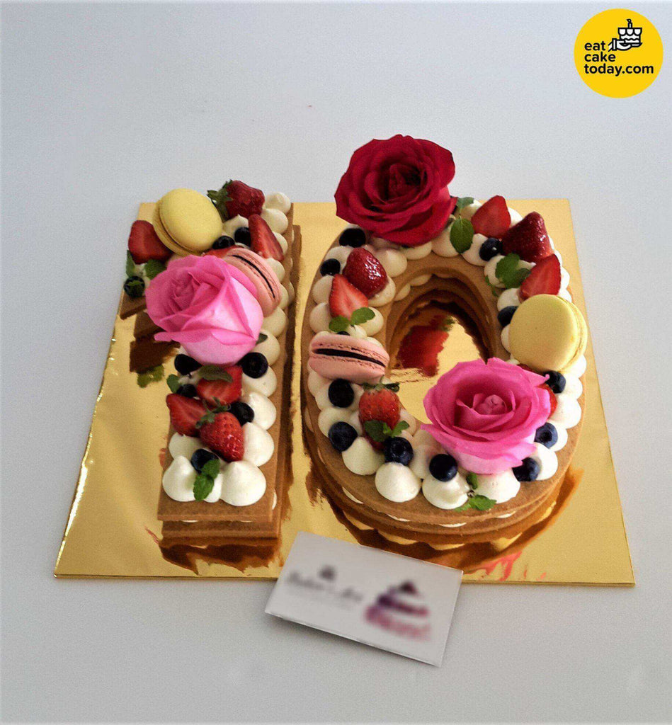 Customized Number 10 cookies cake | Eat Cake Today | Delivery KL/PJ