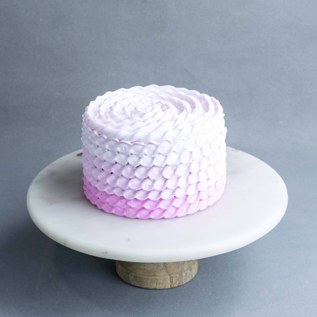 Halal Cakes | Pink Ruffled Cake | Special Recipe Cake | Delivery KL/PJ