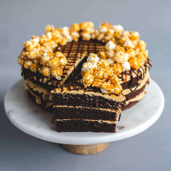 Kek Coklat | Salted Caramel Popcorn Cake |Special Recipe Cake Delivery