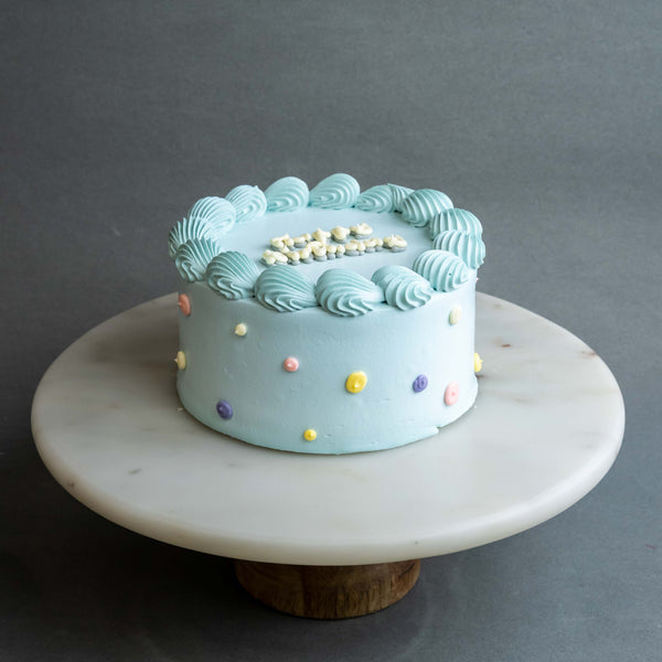 The Bluish Korean Cake | Online Simple Cake Design Delivery KL/PJ
